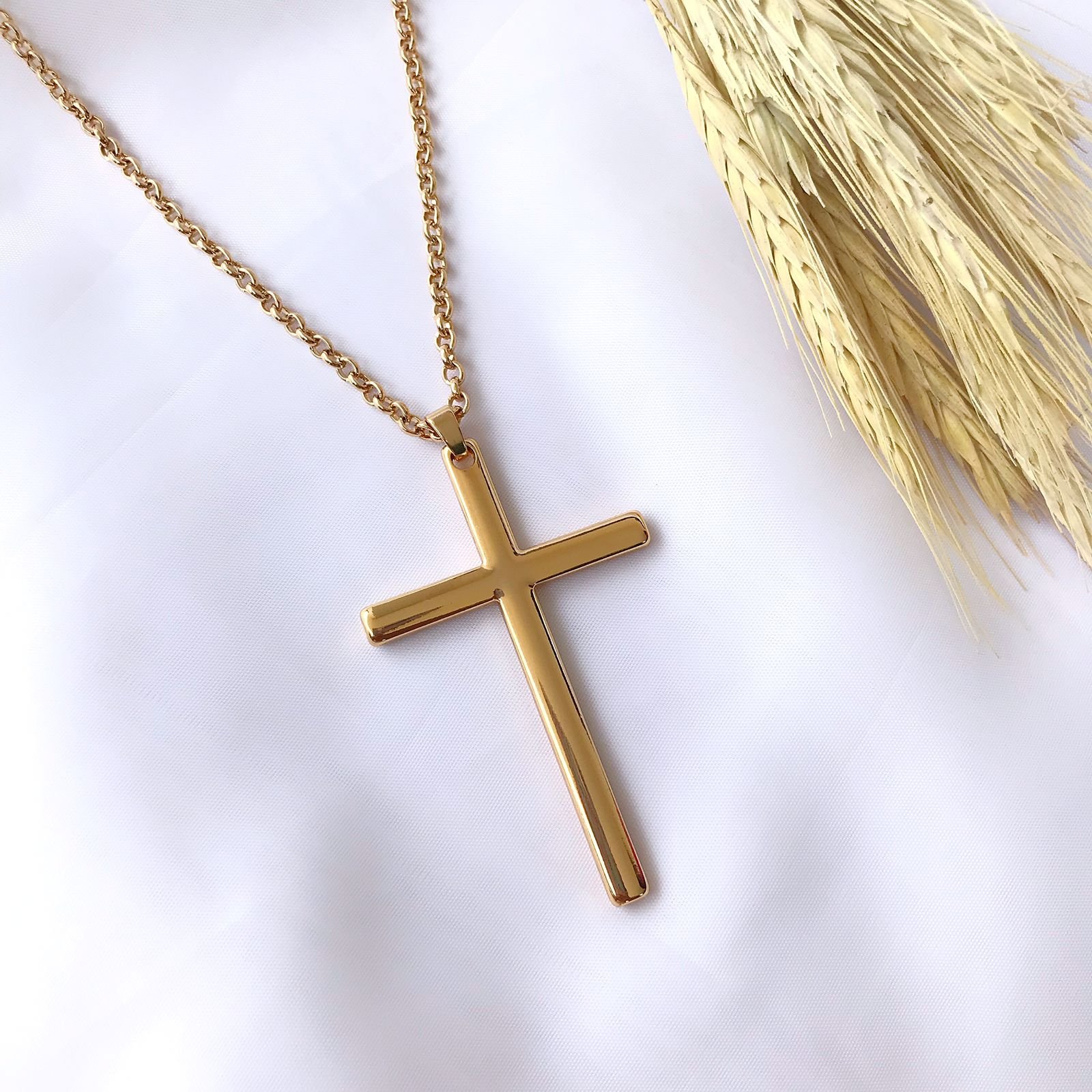 Káh Boutique | - COLAR PREMIUM DOURADO CRUZ